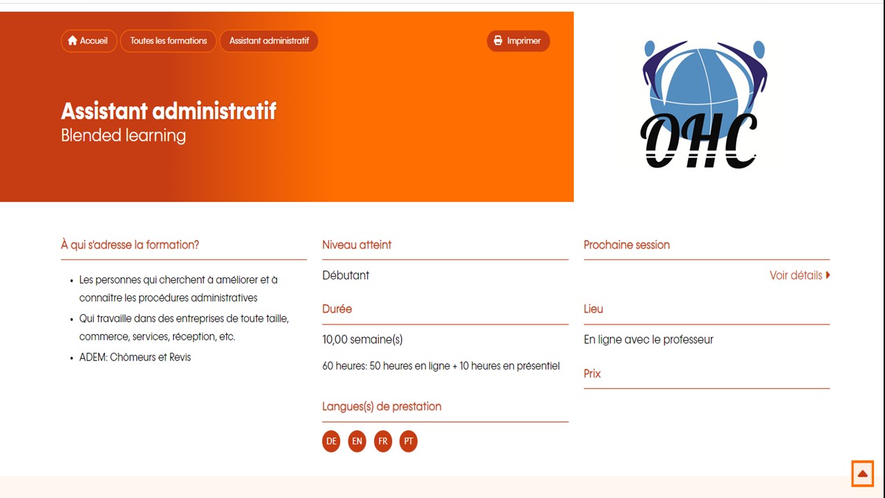 Ewa Degrave - cours: Assistant Administratif - OHC - Office House ...